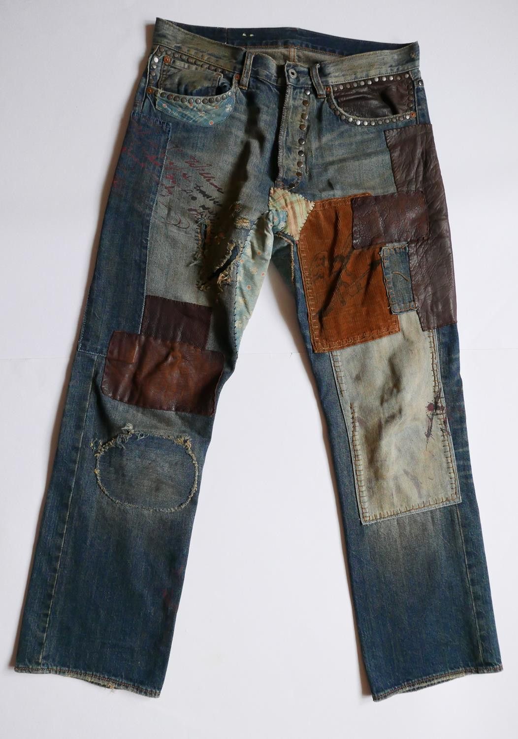 RRL Ralph Lauren Polo Ralph Lauren RRL Jeans Denim Patchwork Vintage 32 ...