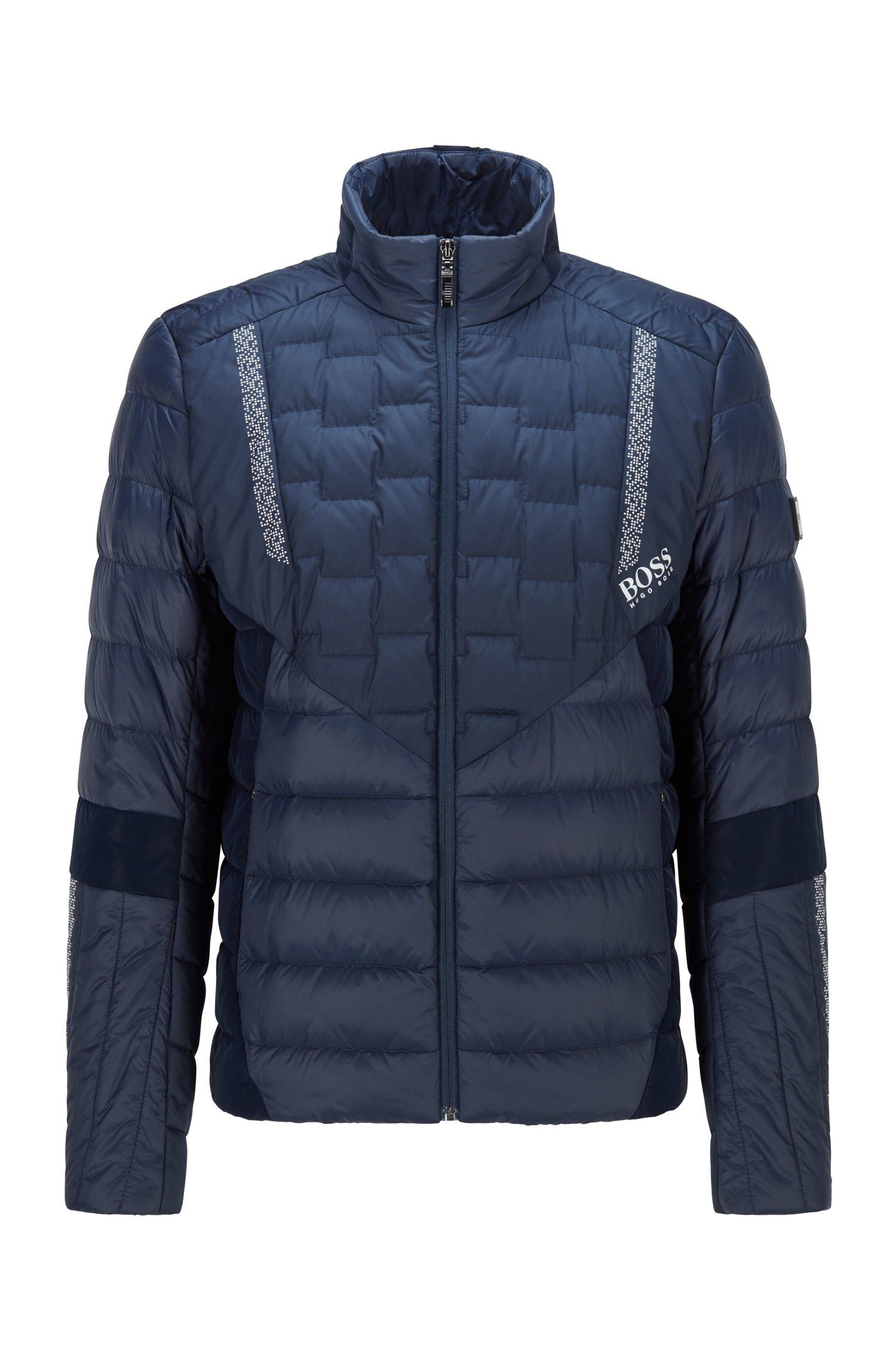 Hugo Boss £389 Hugo Boss Down Jacket with Pixel-inspired Artwork | Grailed