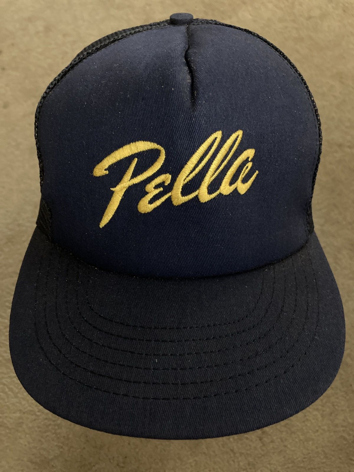Vintage PELLA doors windows hat cap Trucker Mesh Snapback Flatbill ...