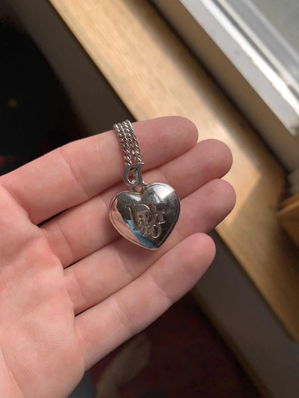 Christian Dior Monsieur Dior Double Sided Heart Pendant Necklace Grailed