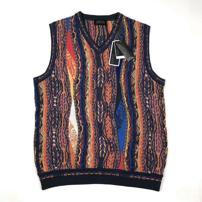 Coogi COOGI Australia Native Print V Neck Pullover Sweater | Grailed