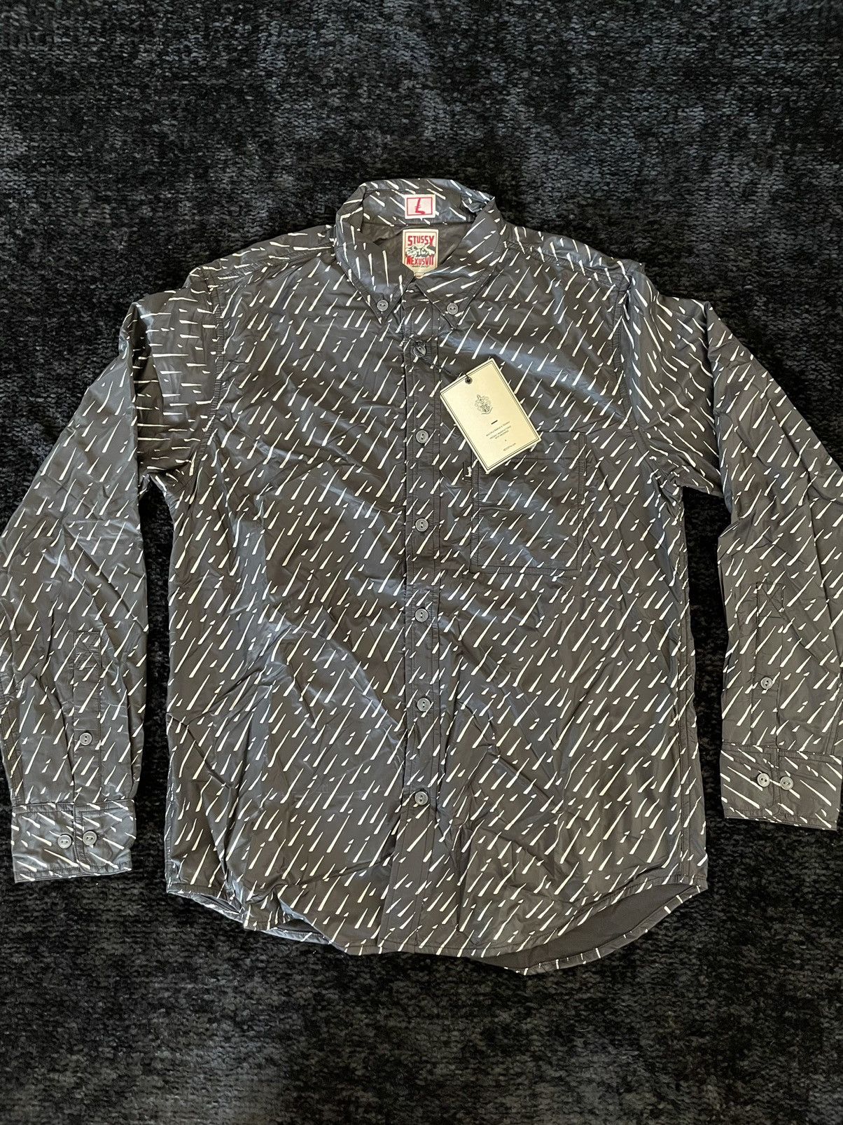 Stussy Stussy Nexus Vii Rain Print packable shirt jacket | Grailed
