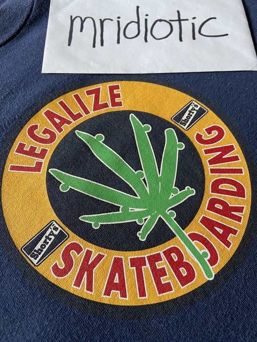 Shorty's Skateboards VINTAGE SHORTY’S LEGALIZE SKATEBOARDING SHIRT ...