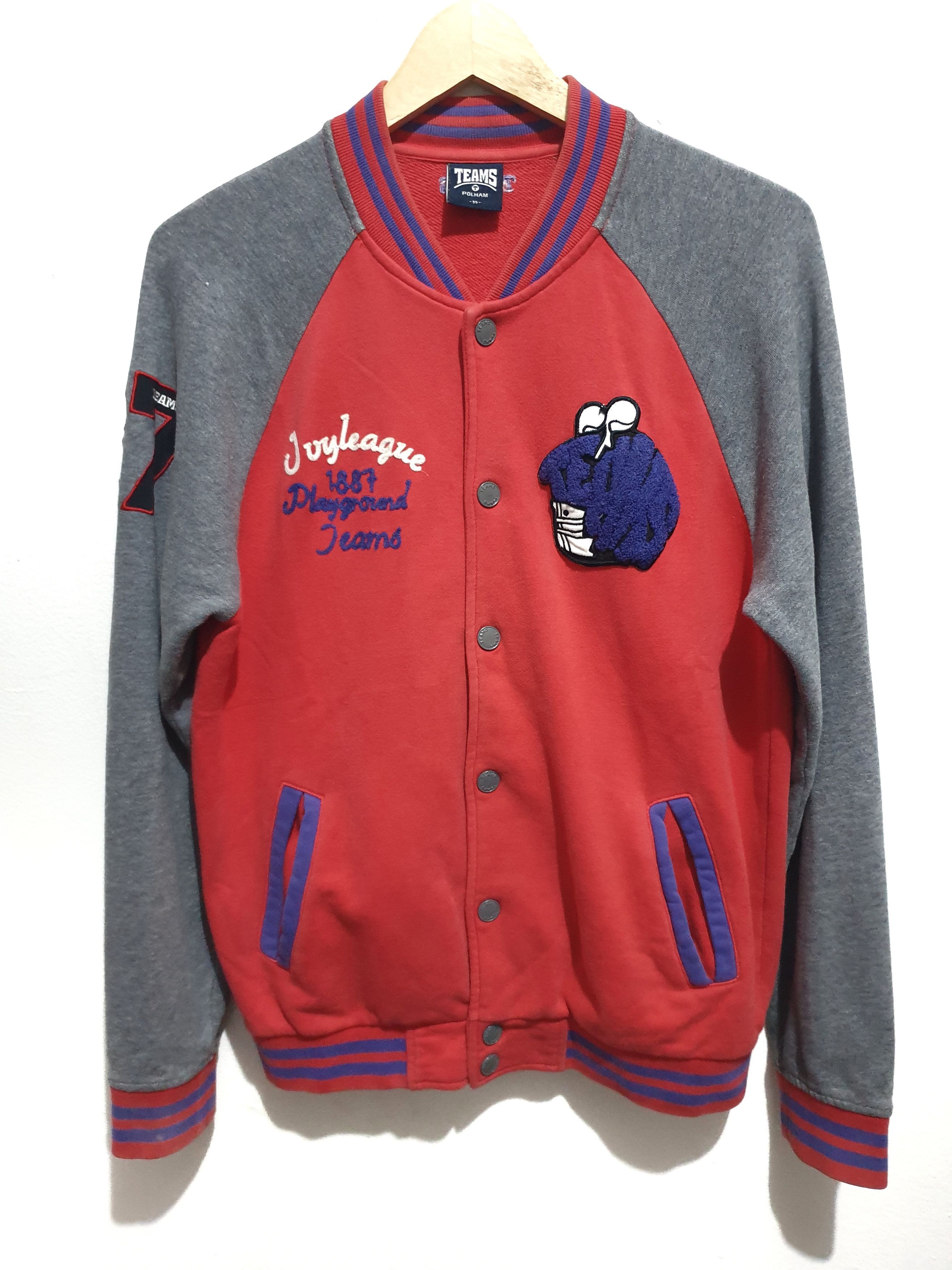 Japanese Brand × Varsity Jacket Vintage Japanese Brand Polham Teams ...