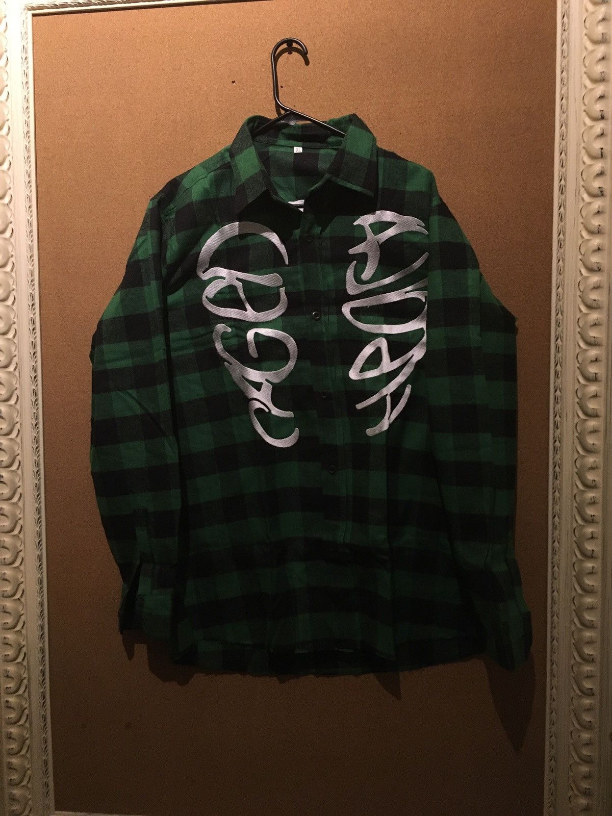 Designer × Movie × Vintage Green rib cage embroidered flannel | Grailed