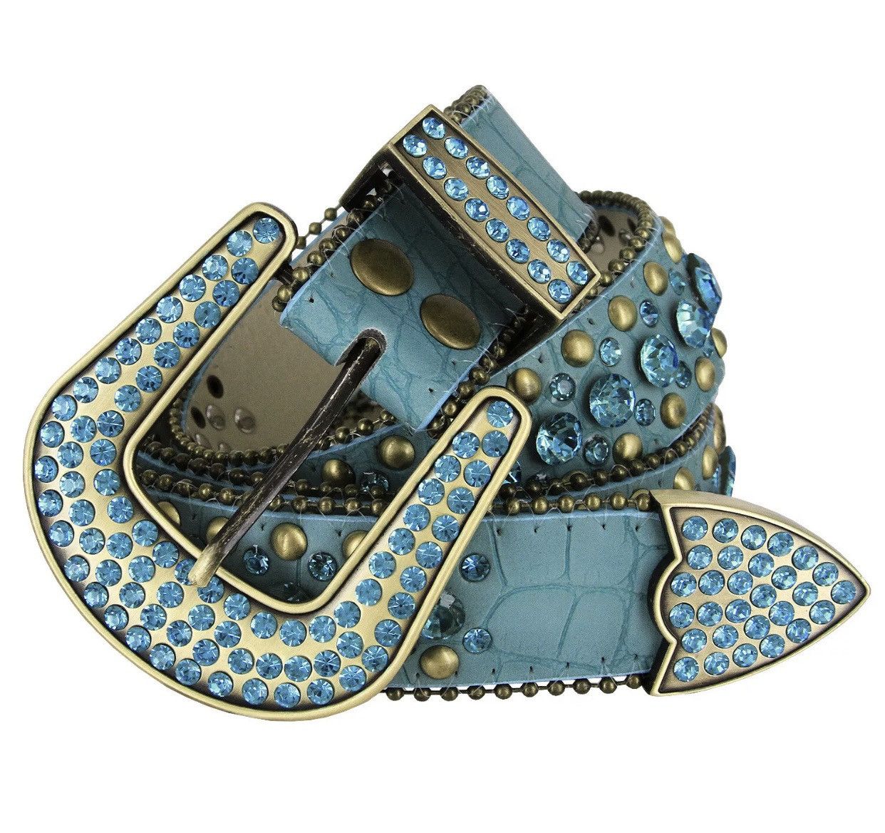 Vintage Retro Vintage Bb Simons Styled Rhinestone Western Belt | Grailed
