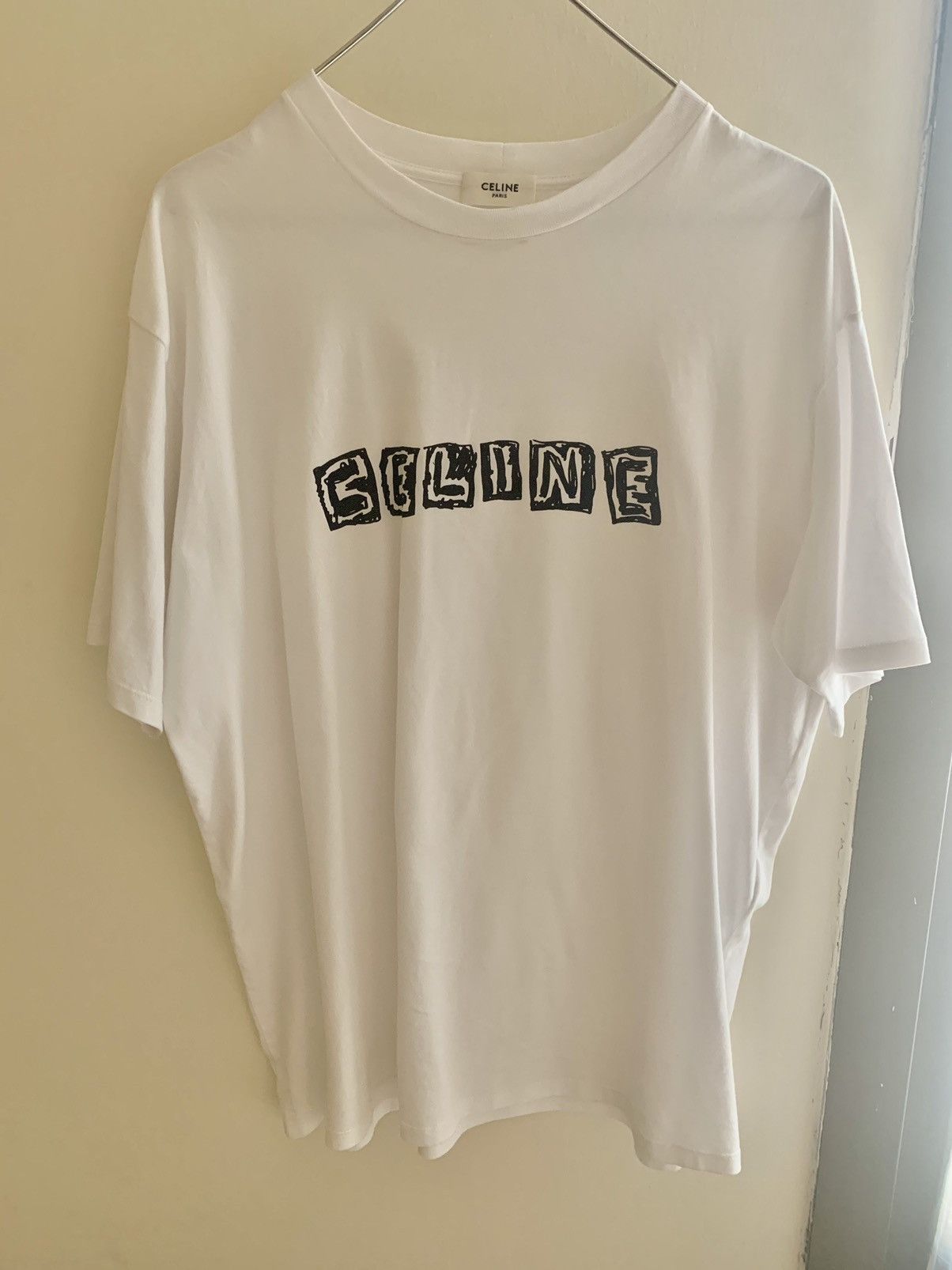 Celine Celine Screen Printed Cotton Tshirt | Grailed