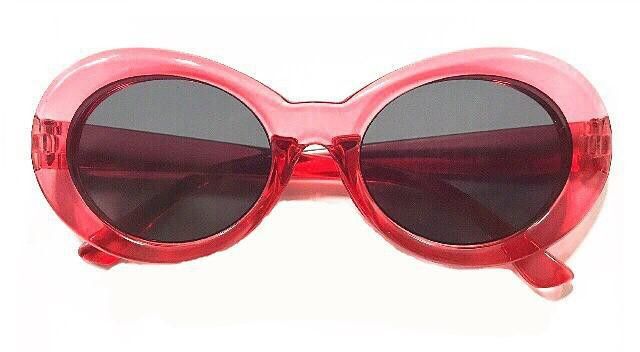Streetwear Kurt Cobain Clout Goggles Sunglasses Red Clear | Grailed