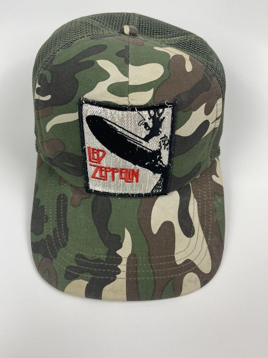 Led Zeppelin Rare Led Zeppelin Camo Trucker Hat | Grailed