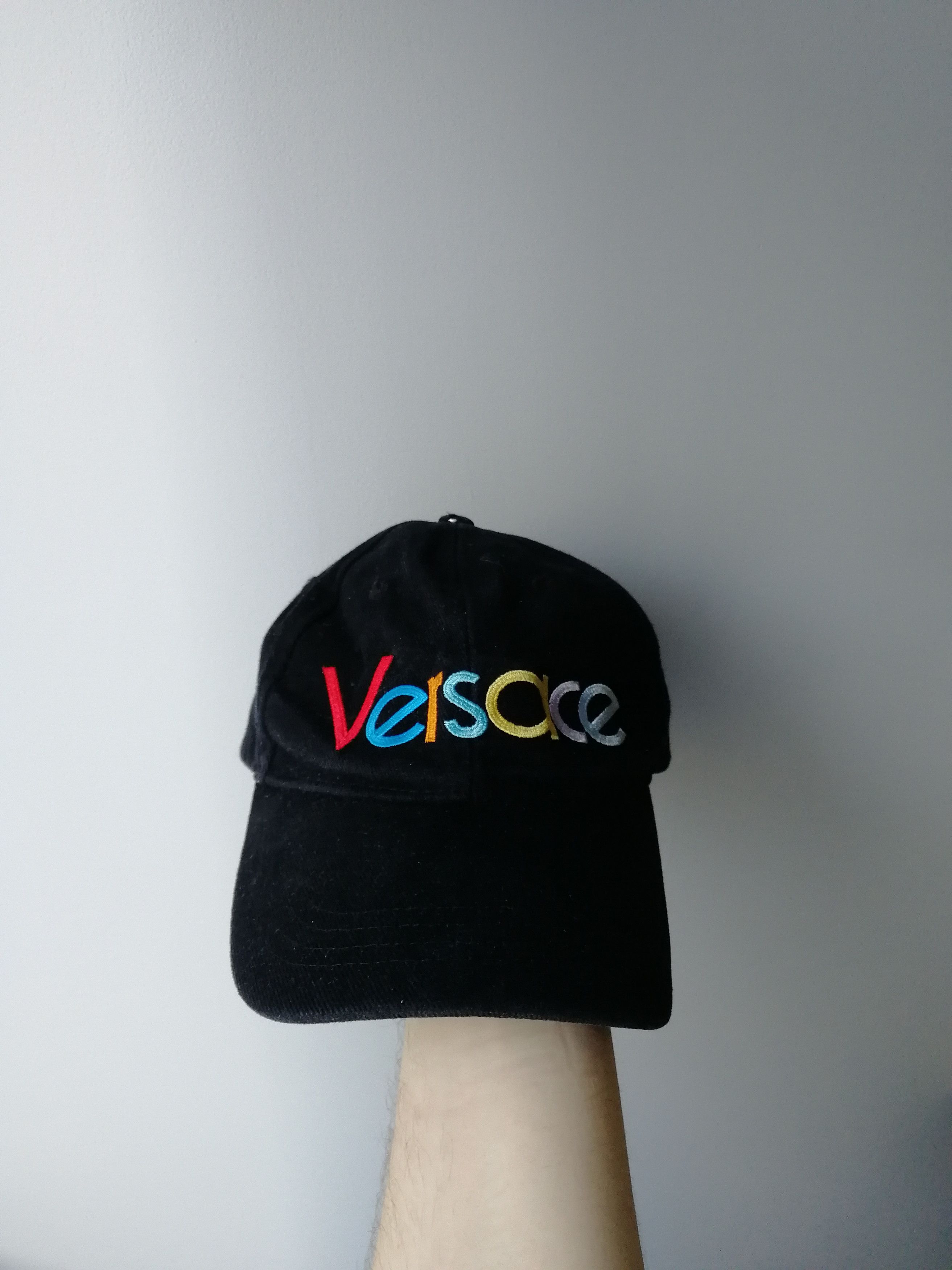 Versace Versace cap multi color rainbow logo | Grailed