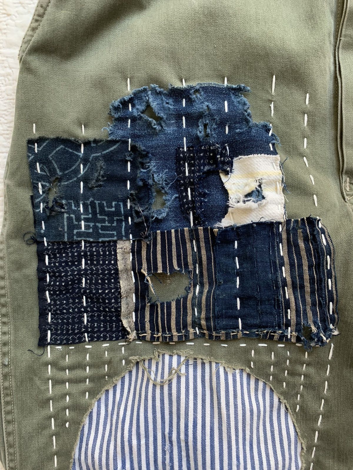 Vintage WWII Era Boro / Sashiko Mended Chino | Grailed