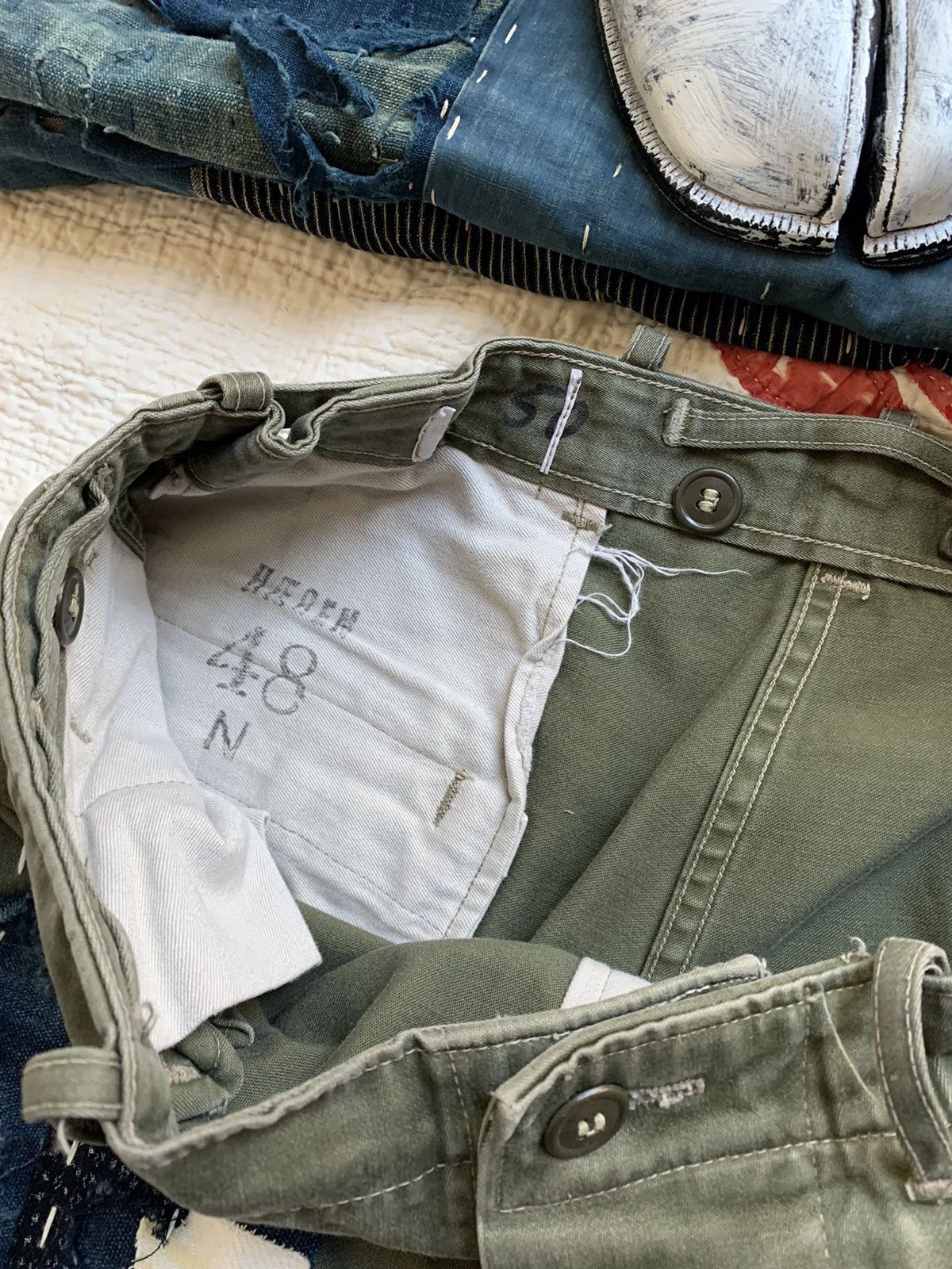 Vintage WWII Era Boro / Sashiko Mended Chino | Grailed