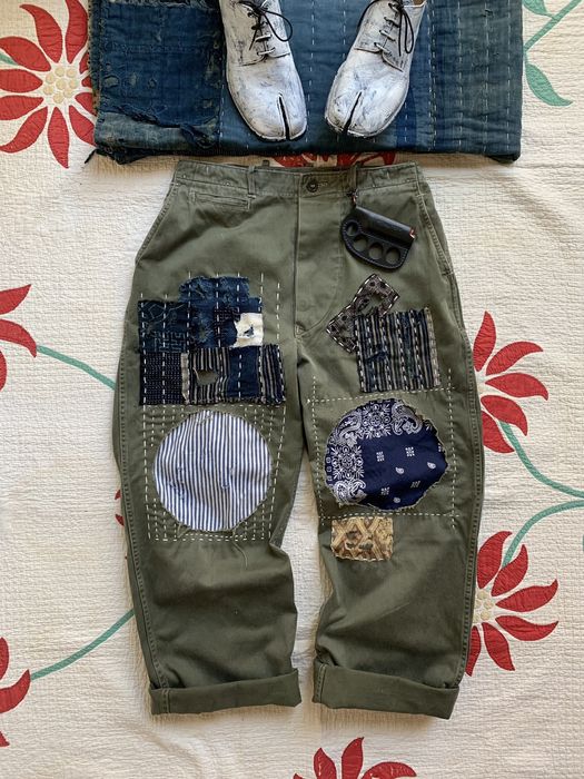 Vintage WWII Era Boro / Sashiko Mended Chino | Grailed