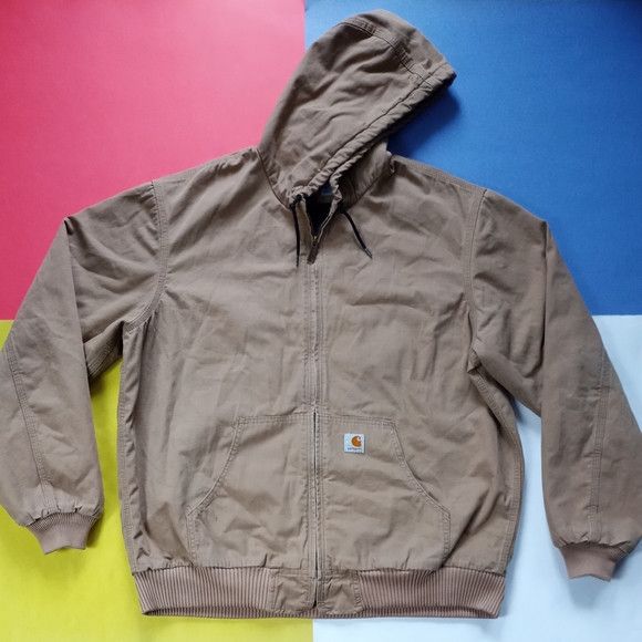 Carhartt Modern Carhartt Tan Zip Up Utility Work Tall Jacket | Grailed