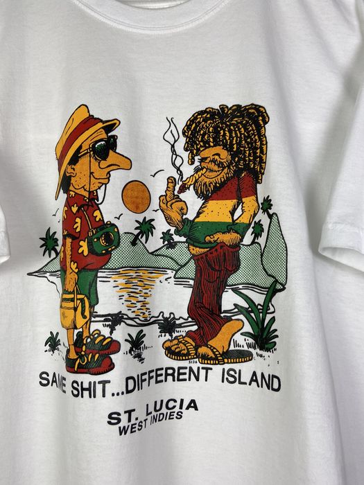Vintage Vintage 90s Same Shit Different Island ST Lucia West Indies ...