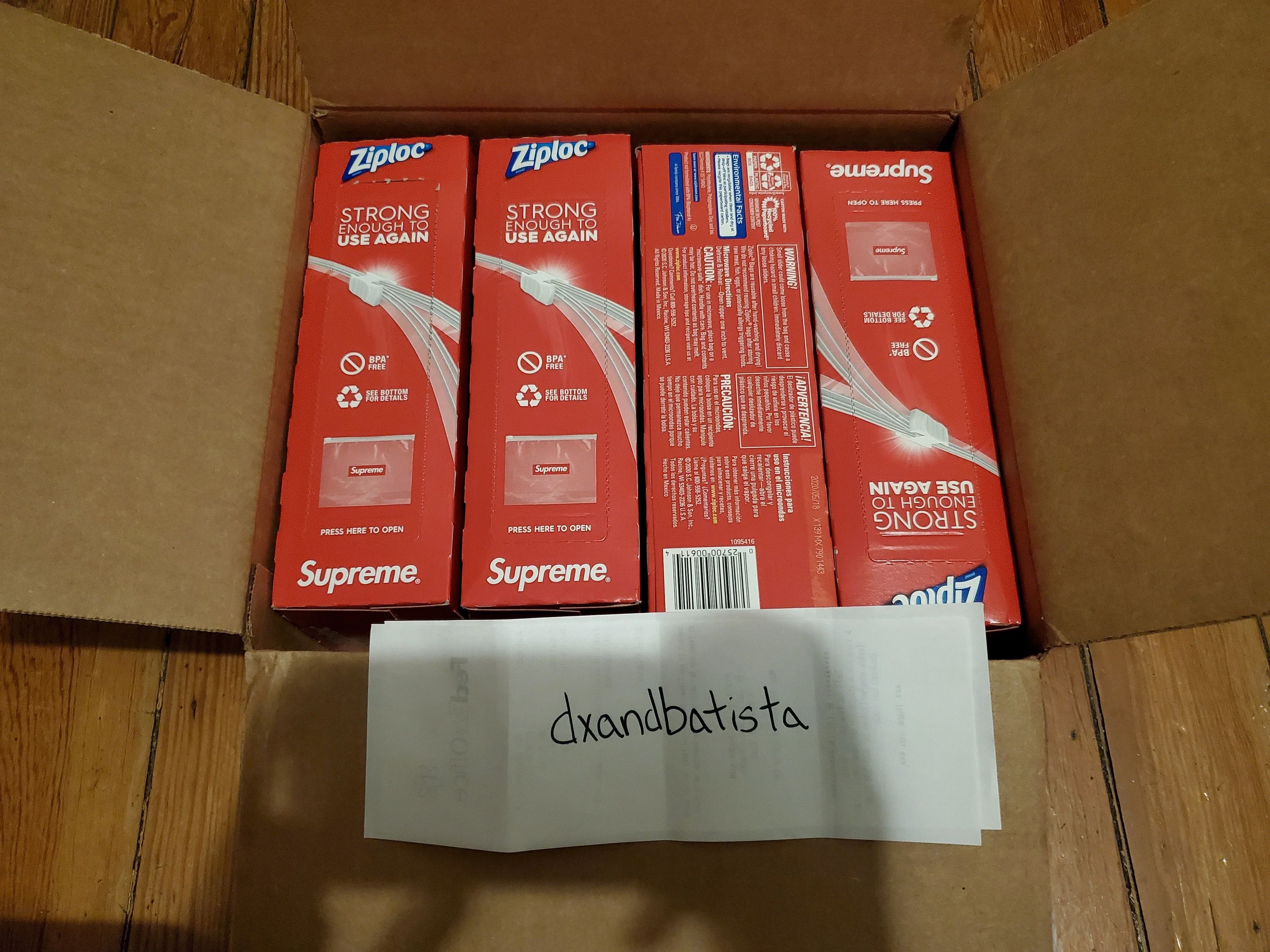 Supreme 4 Boxes of SS20 Supreme Ziploc Bags (Box of 30) | Grailed