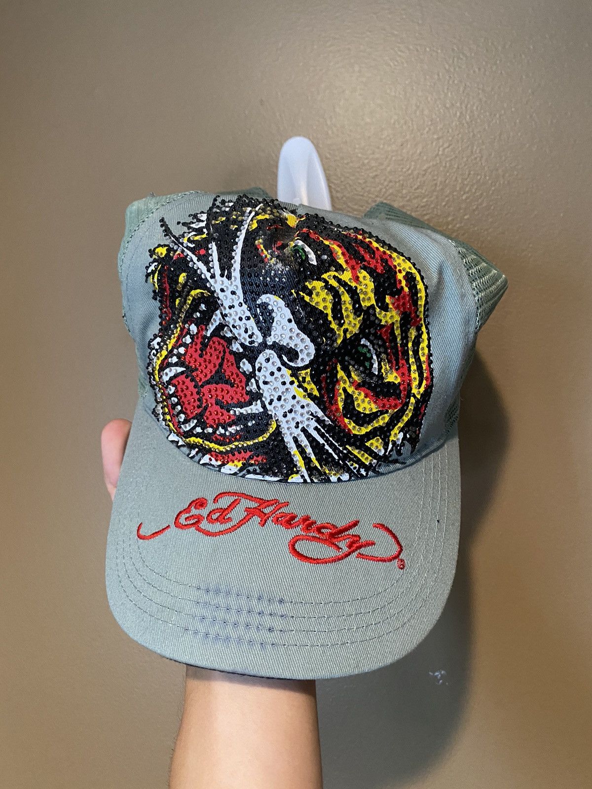 Ed Hardy Vintage Don Ed Hardy Rhinestone Trucker Hat | Grailed
