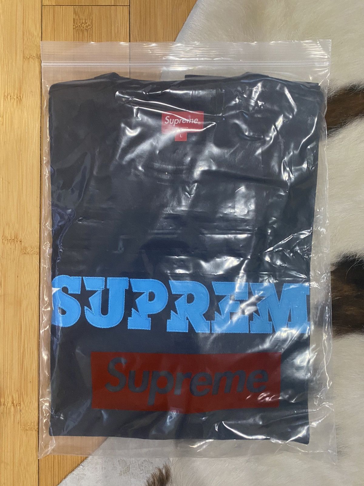 Supreme Supreme Star Logo S/S Top Navy | Grailed