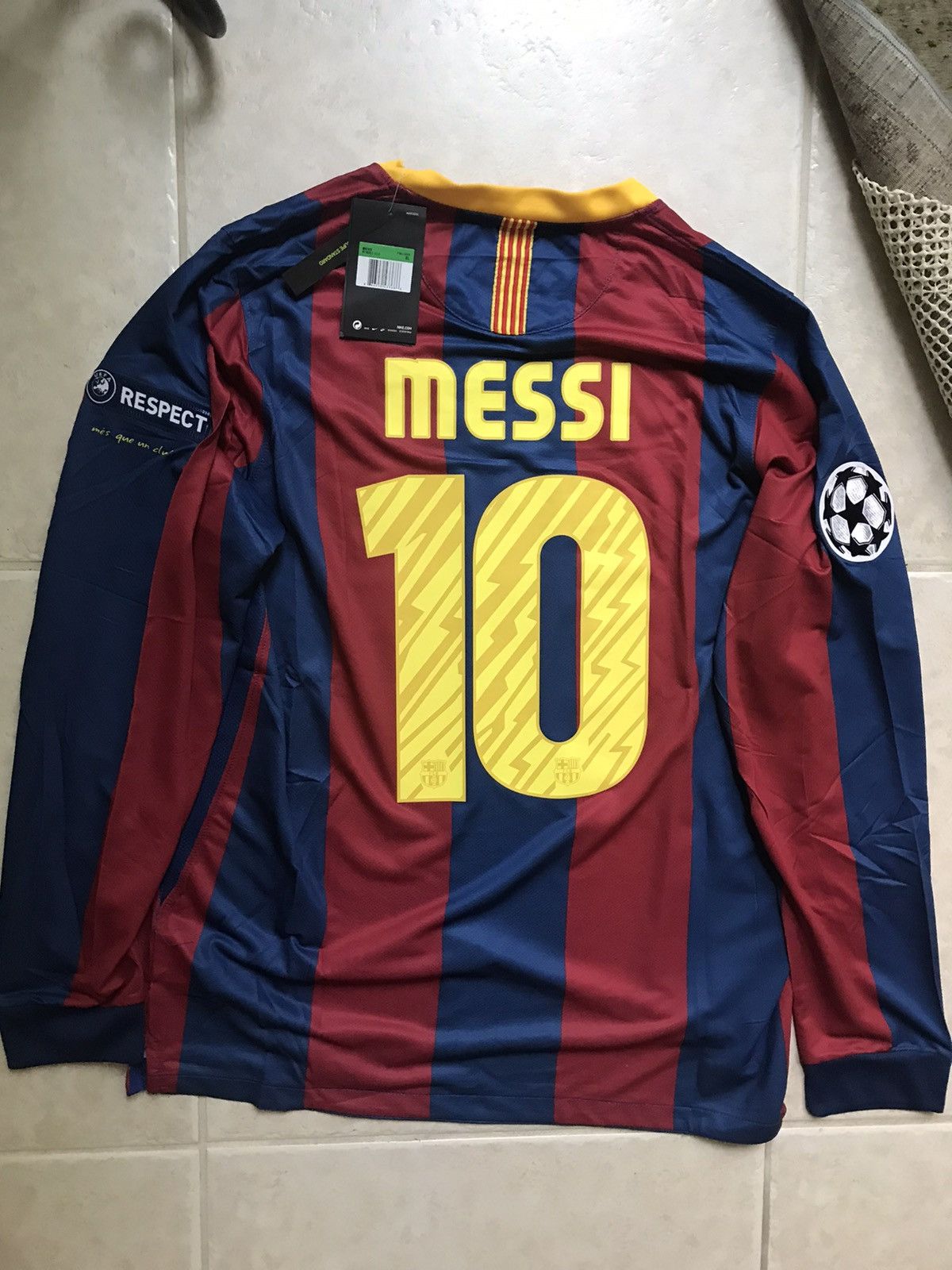 Vintage Lionel messi 20011 champions league final barcelona jersey ...