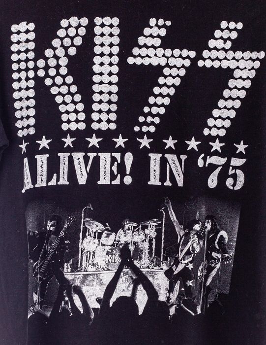 Rare Vintage KIZZ T-Shirt KIZZ 1975 Print Black | Grailed