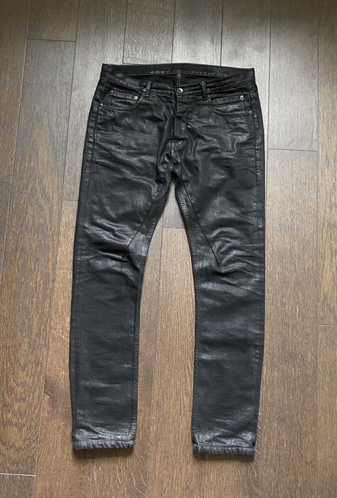 Rick Owens Rick Owens Detroit Cut waxed jeans 32 | Grailed