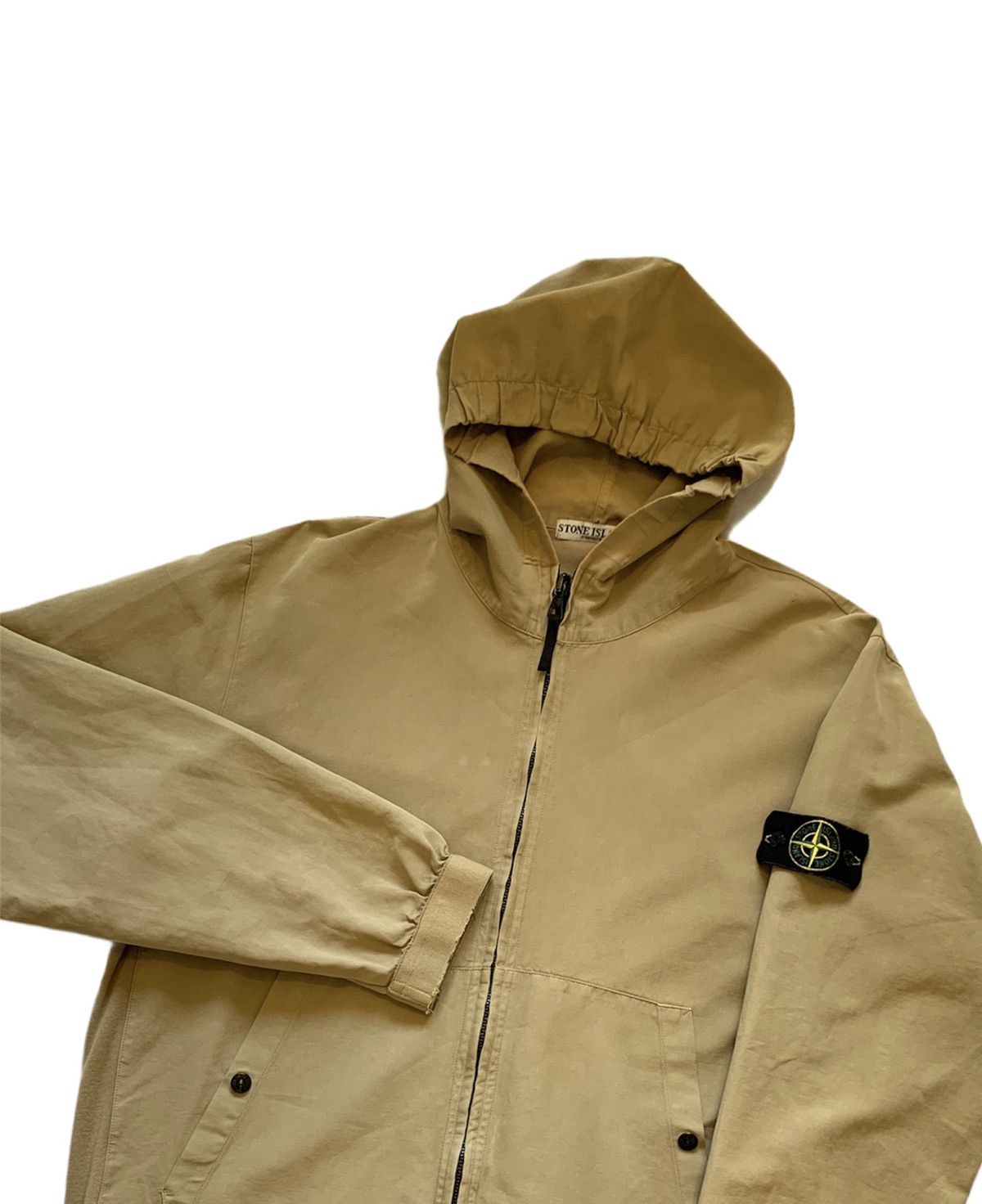Stone Island Stone island Beige Hooded Jacket from 2004 | Grailed