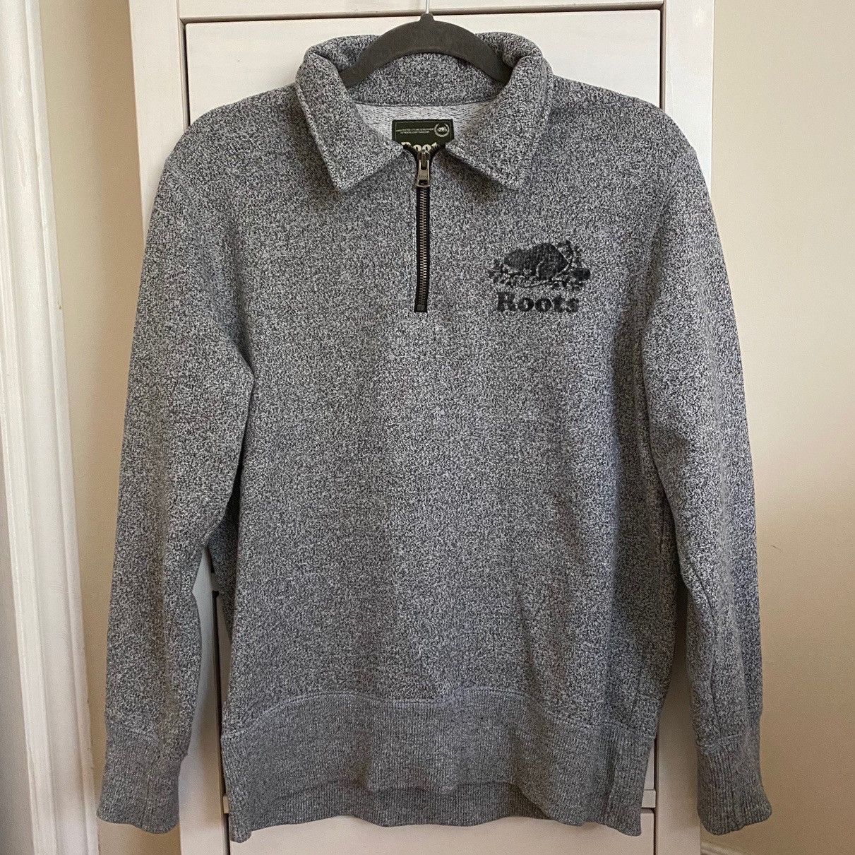 Roots Vintage Roots Salt & Pepper 1/2 Zip Sweatshirt | Grailed