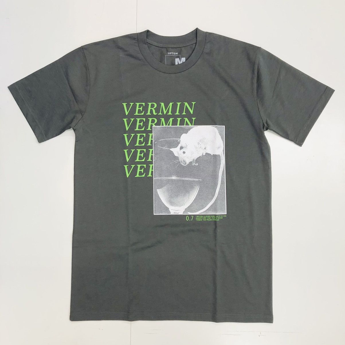 Other UPTON VERMIN Grey tee (M) | Grailed