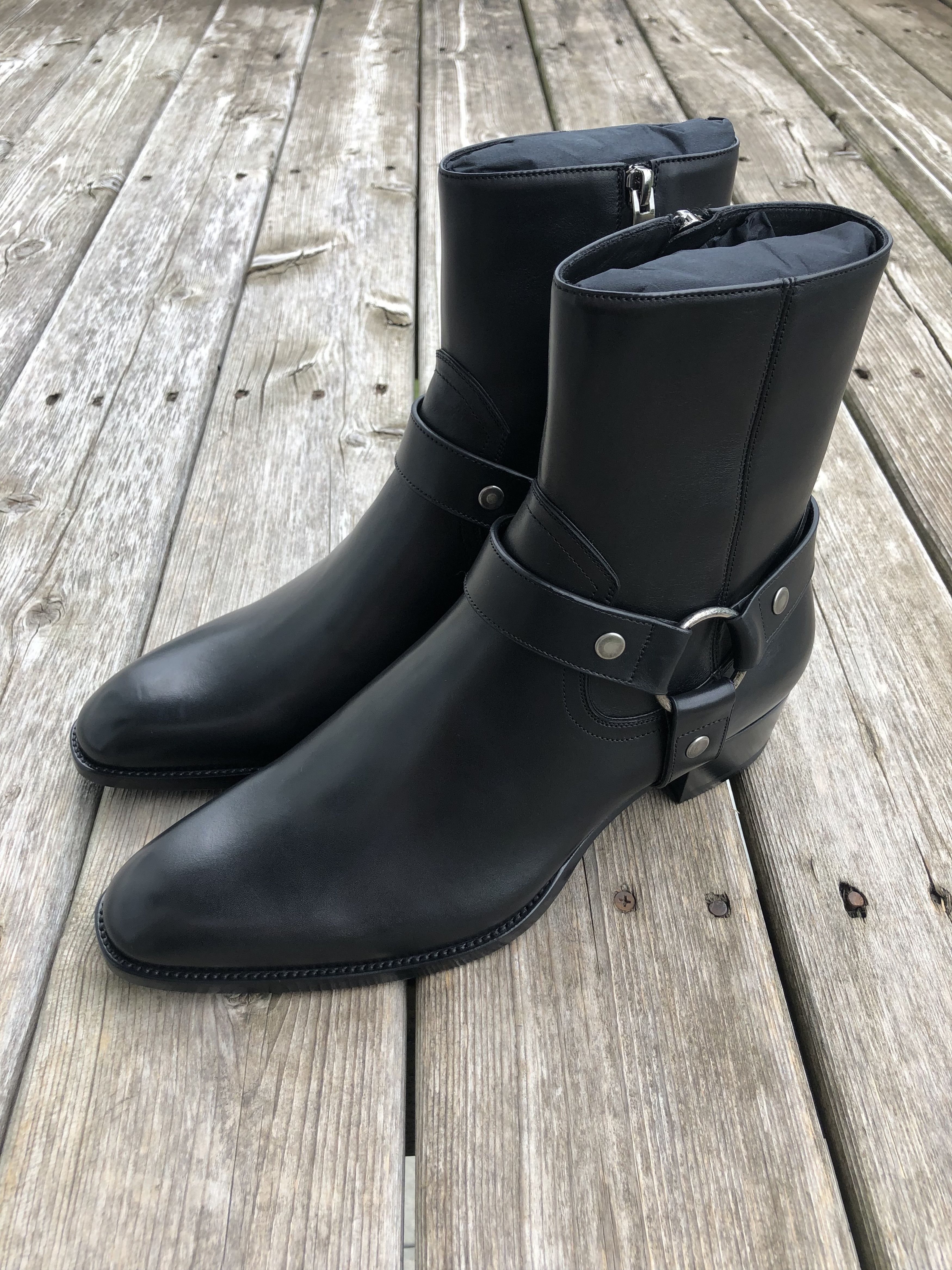 Saint Laurent Paris SLP Wyatt 40 Harness Boots | Grailed