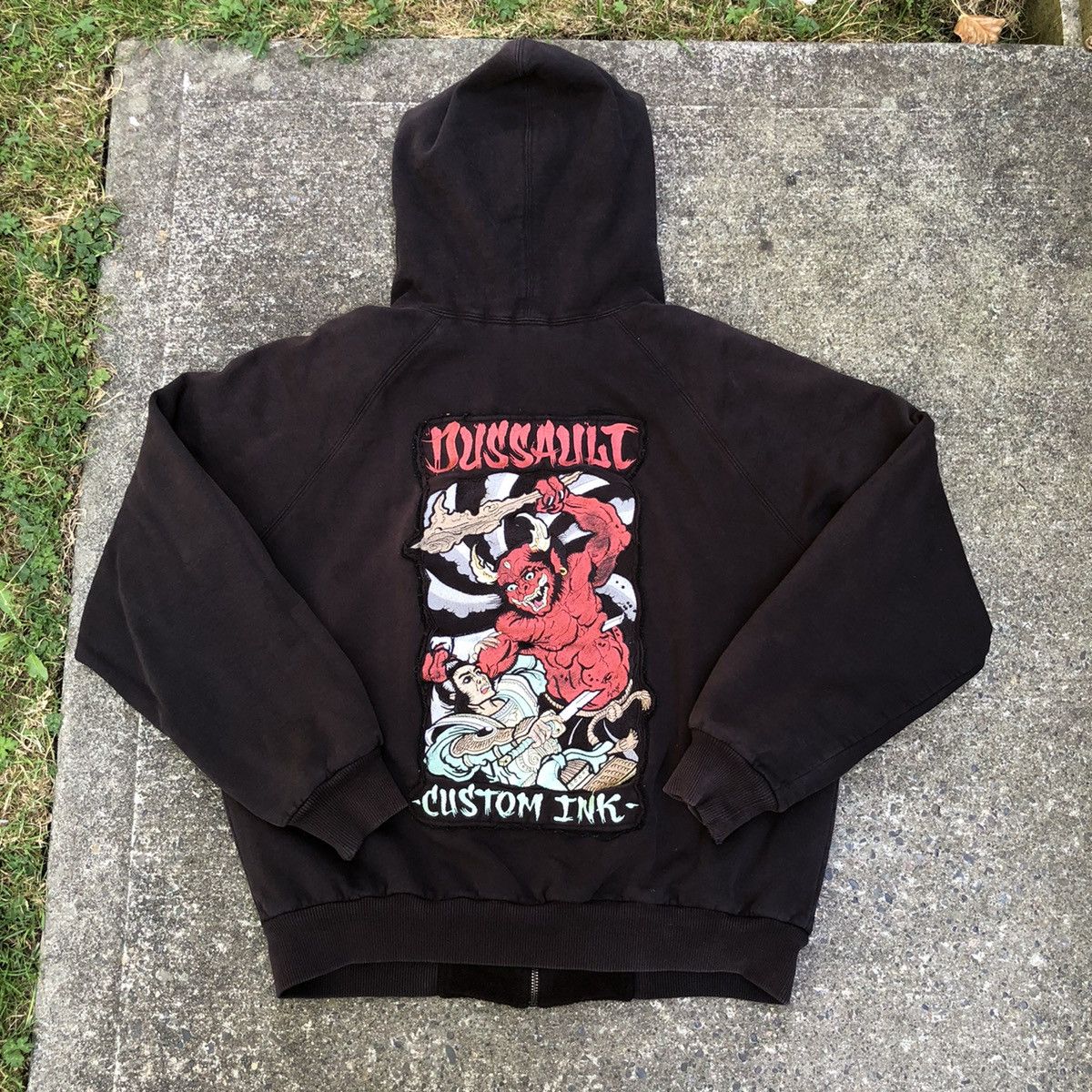 Ed Hardy × Streetwear × Vintage Vintage dussault custom ink hoodie ...