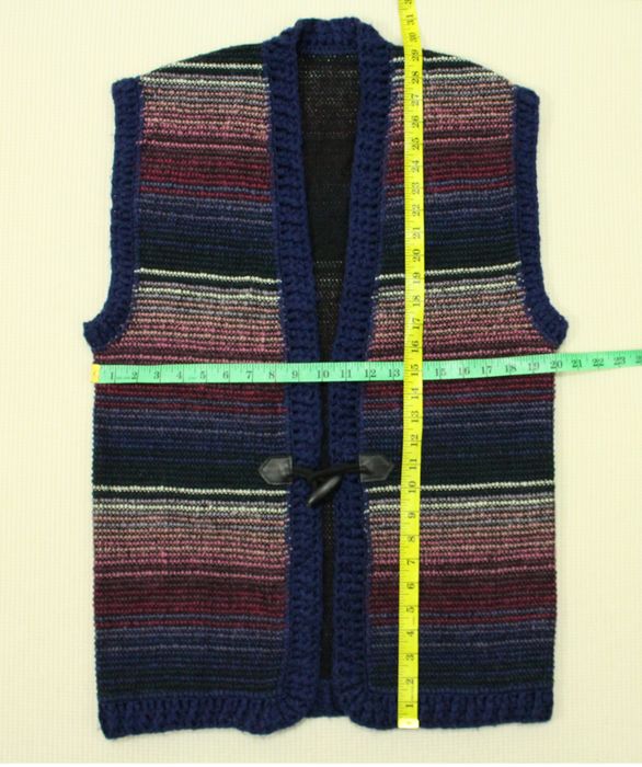 Vintage Made in Japan Vest Multicolor Knit Samurai | Grailed