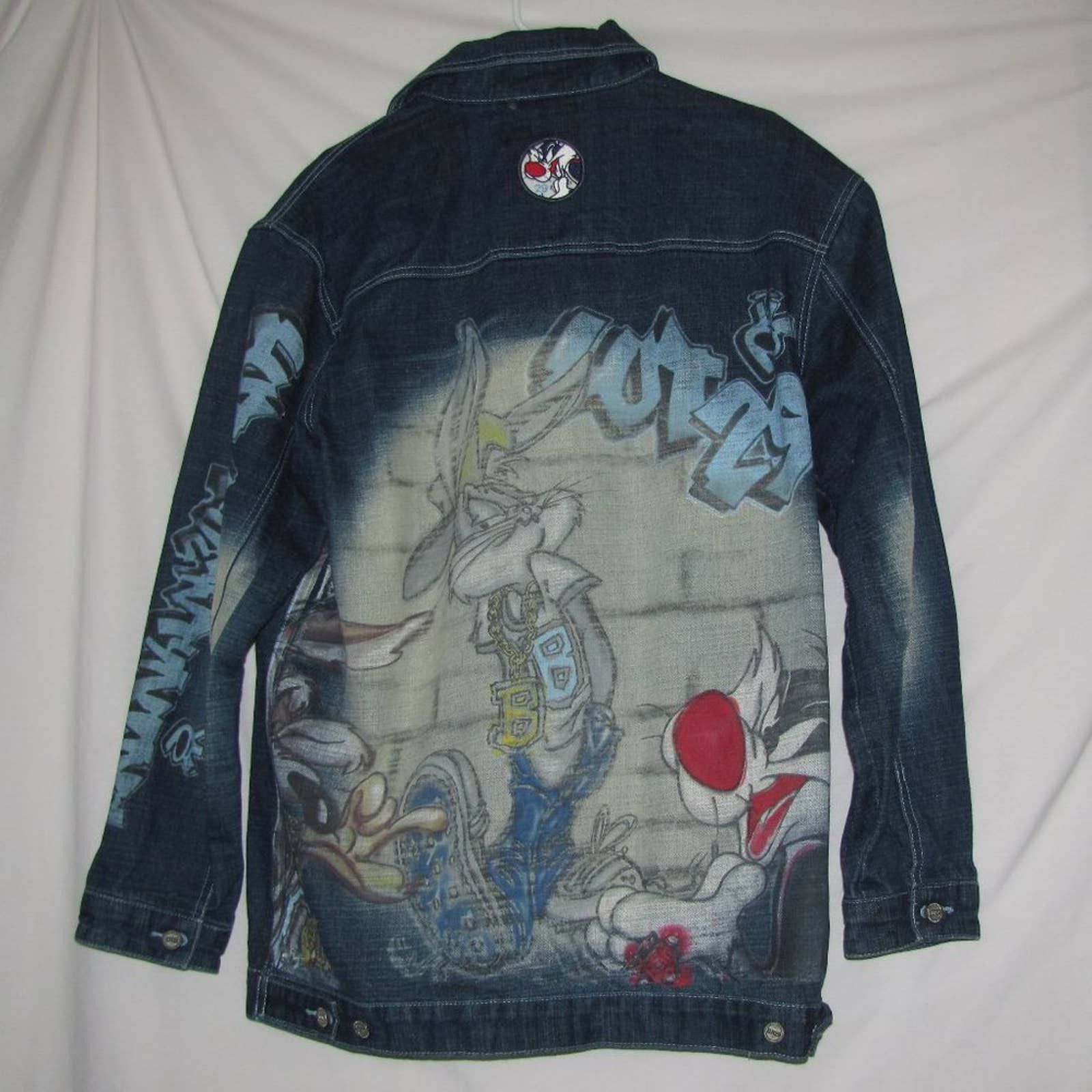 Other Lot 29 Looney Tunes Hip Hop Graffiti Denim Jacket | Grailed
