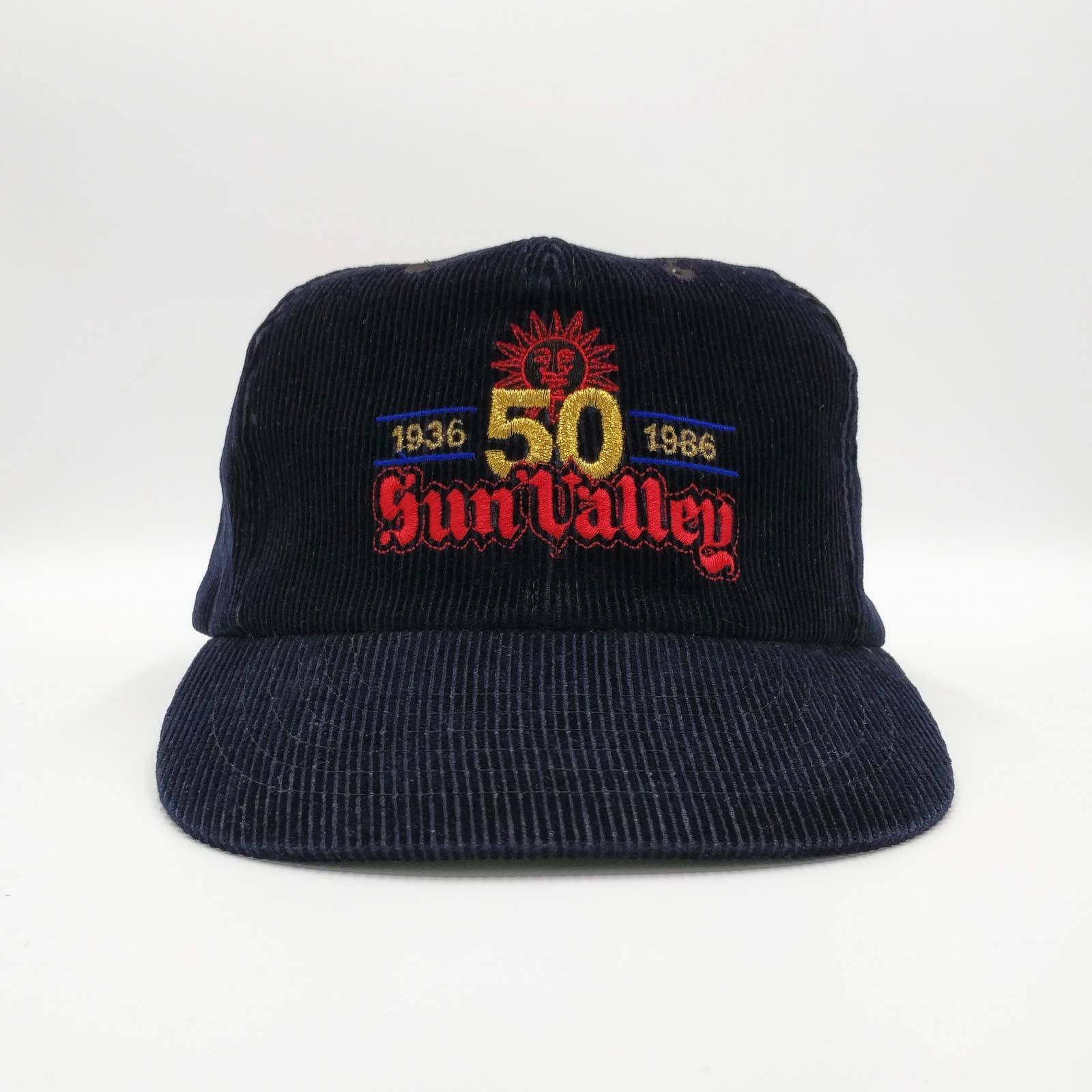 Vintage Vintage Sun Valley 50 Yrs 1986 Corduroy Snapback Trucker Hat ...