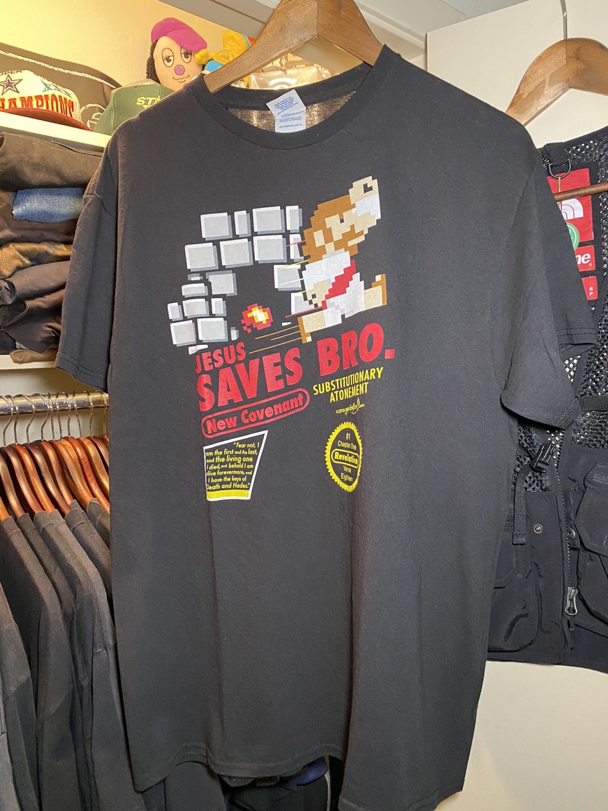 Vintage Super Mario Bros Jesus Parody Shirt | Grailed