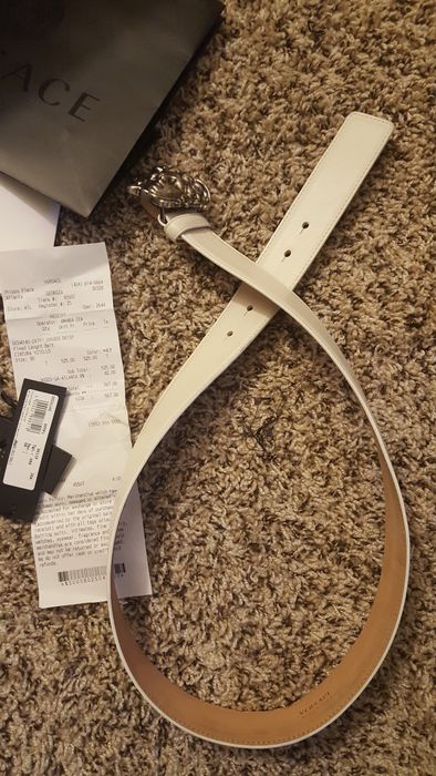 Versace VERSACE AUTHENTIC W/ RECEIPT GENUINE ITALIAN WHITE LEATHER W ...