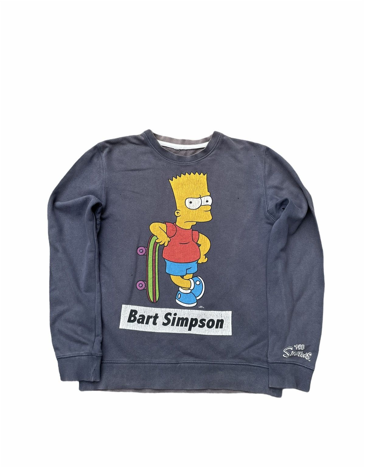 Movie × Streetwear × The Simpsons Bart Simpsons Faded Wash Crewneck ...