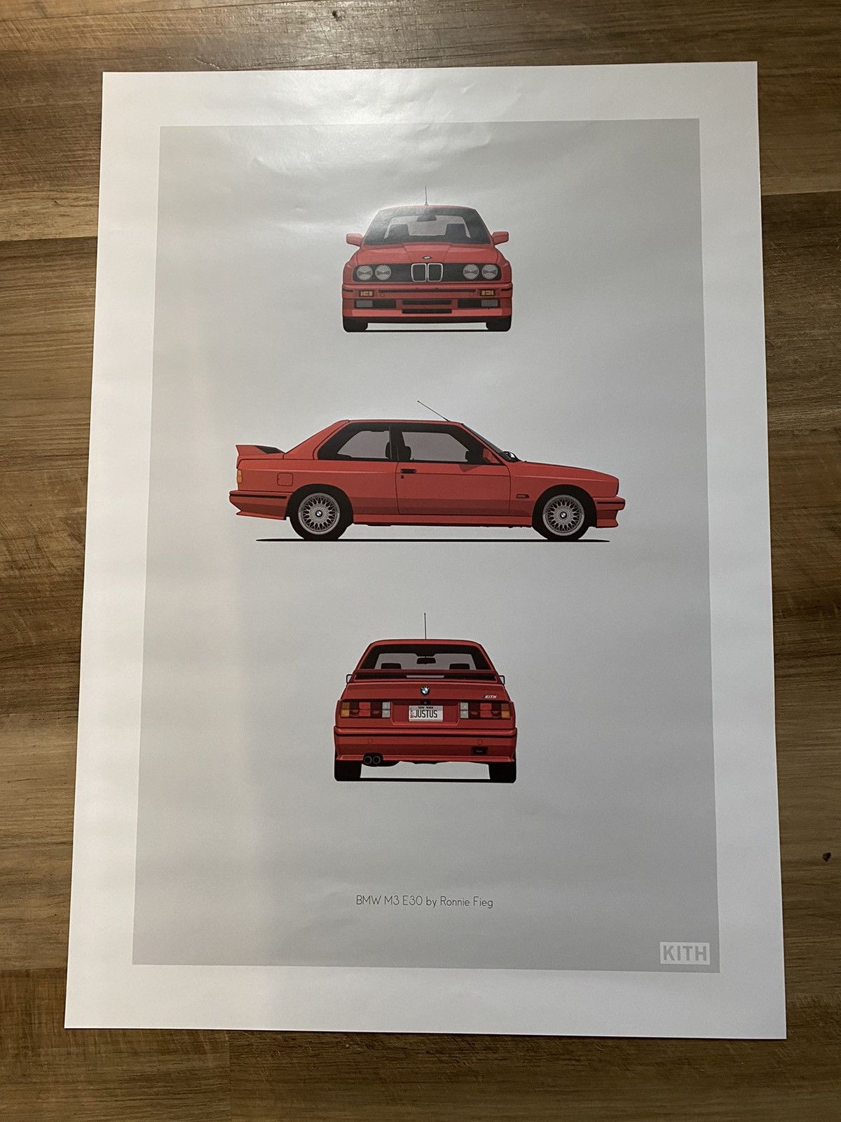 Kith Kith x Ronnie Fieg BMW M3 E30 poster | Grailed