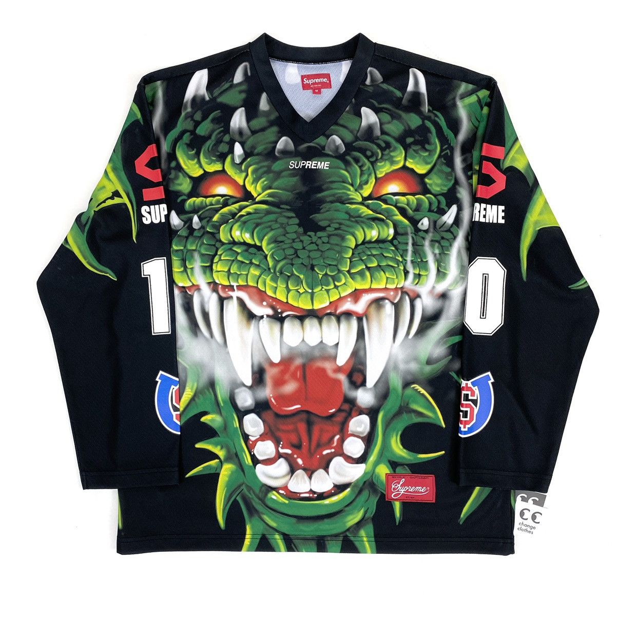 Supreme Supreme Dragon Hockey Top Jersey 2020 M Allover Hype | Grailed