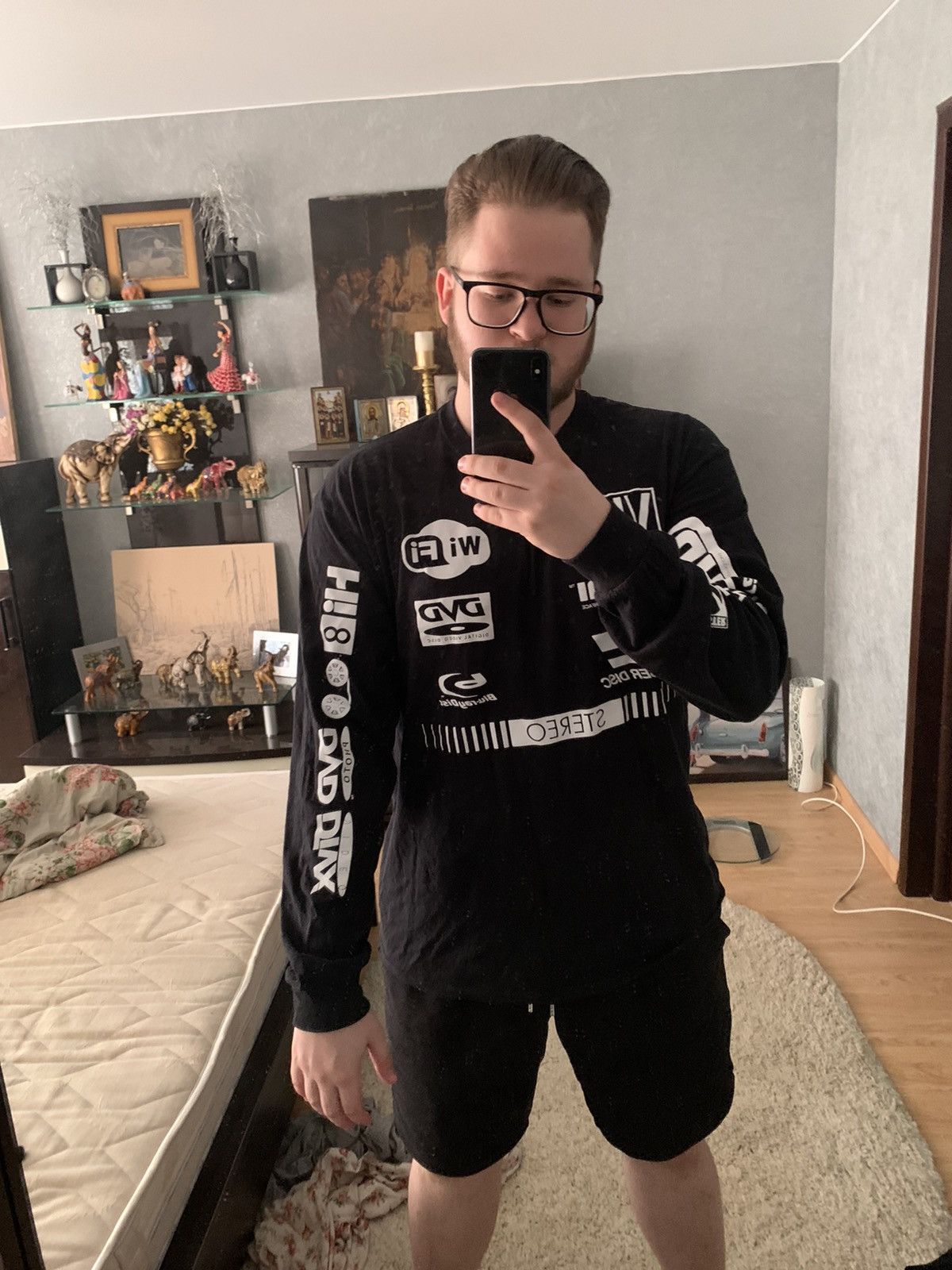 Bones × TeamSESH Team Sesh Rare Long Sleeve VHS/WI-FI/STEREO | Grailed