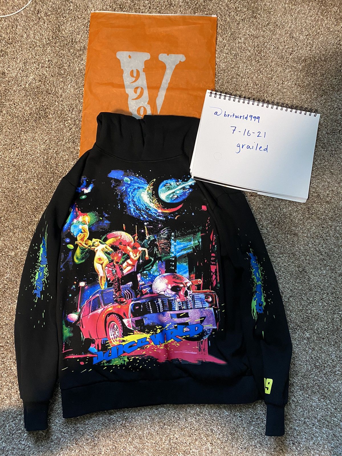 Vlone JUICE WRLD X VLONE COSMIC HOODIE | Grailed