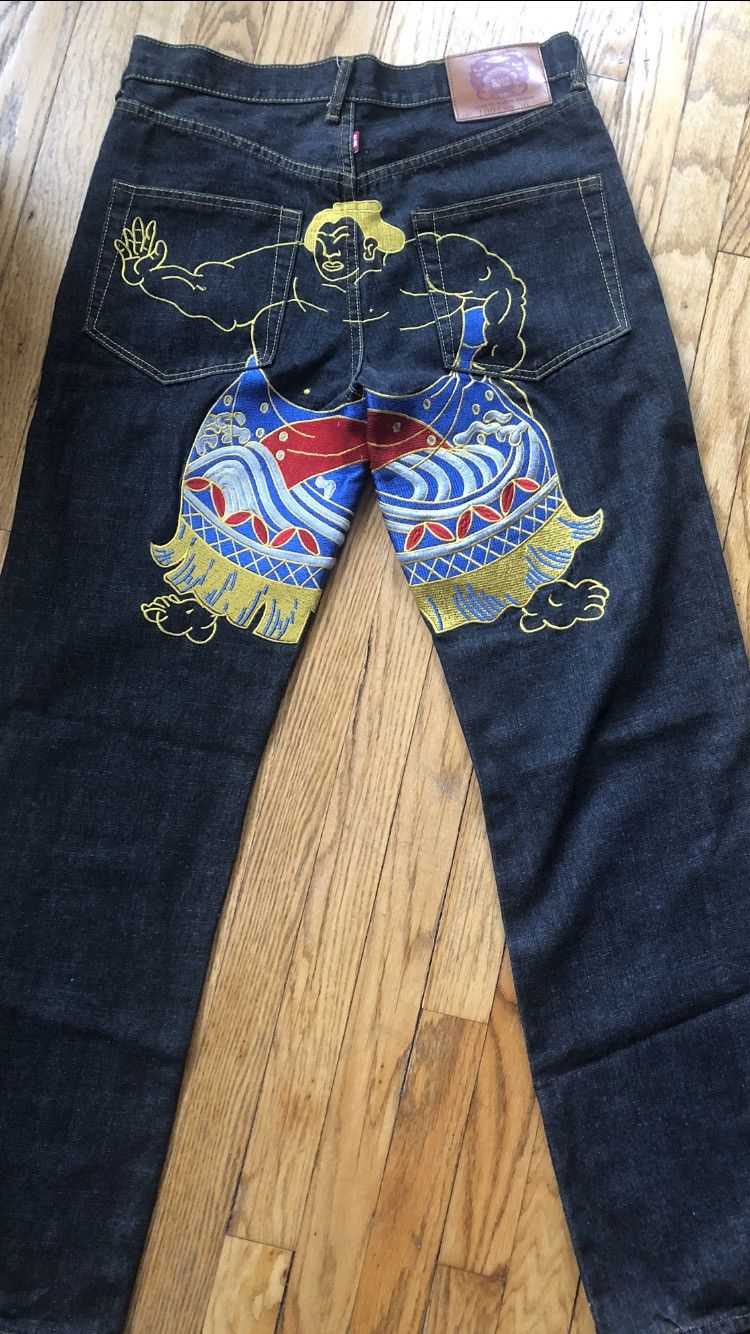 Red Monkey Company Vintage Red Monkey Company Denim Sumo Wrestling ...