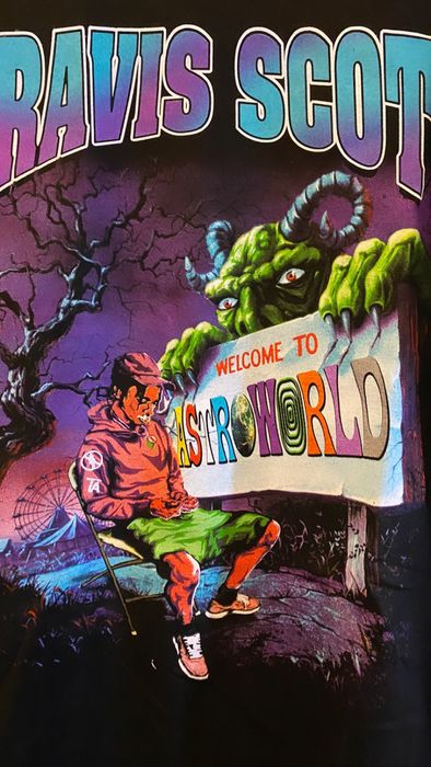 Travis Scott Travis Scott Custom Astroworld Merch Tshirt | Grailed