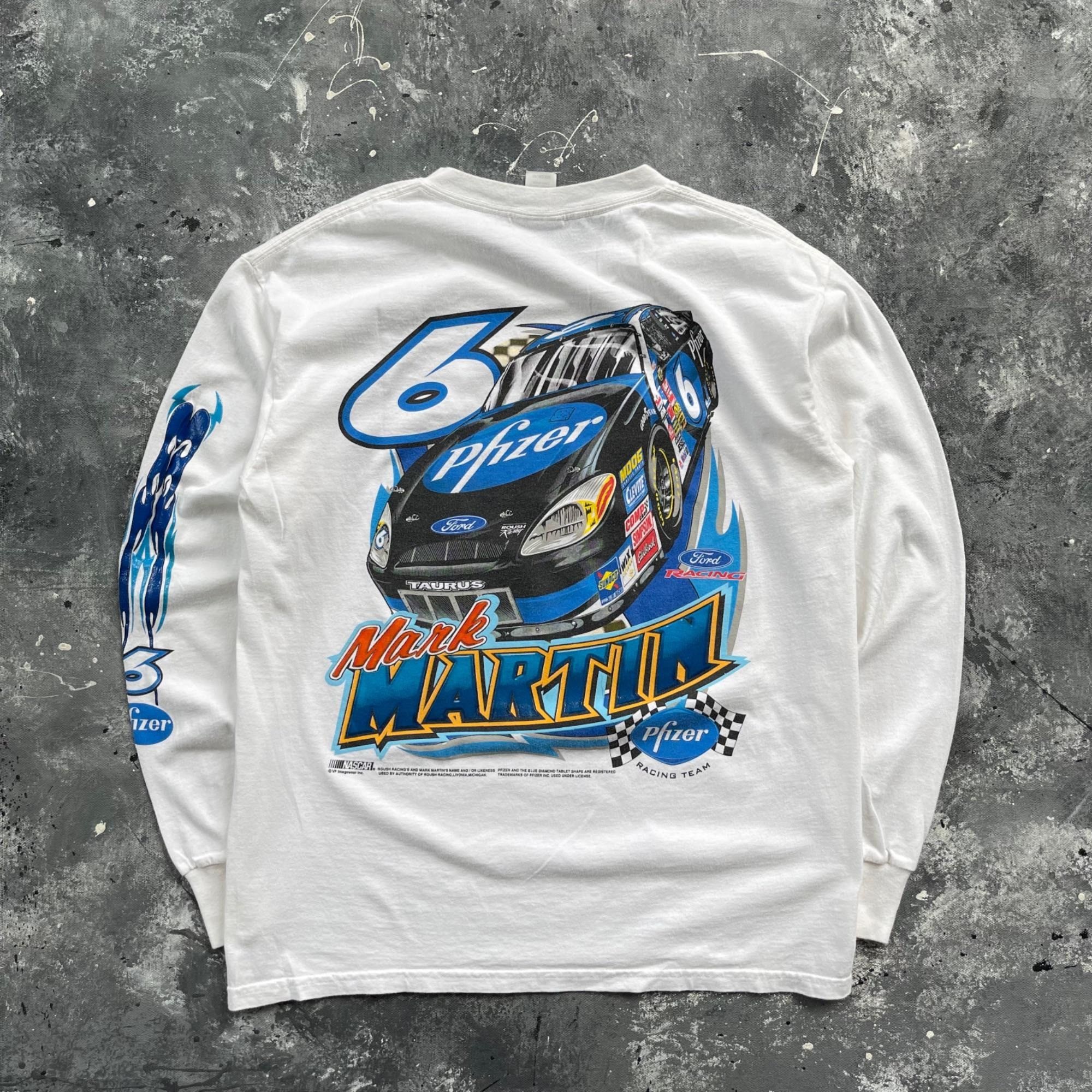 Vintage Vintage Mark Martin Pfizer NASCAR Racing T-shirt | Grailed