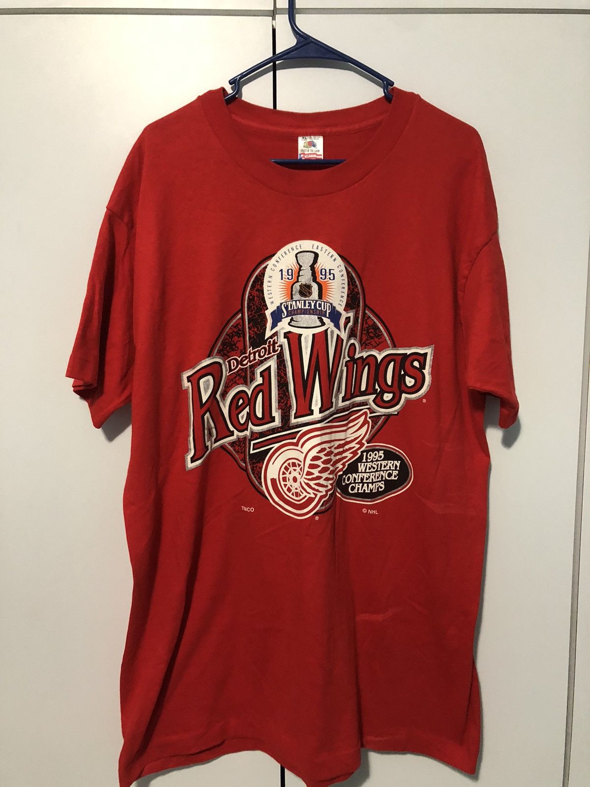 NHL × Vintage Vintage 90s Detroit Red Wings 1995 Western Conference ...