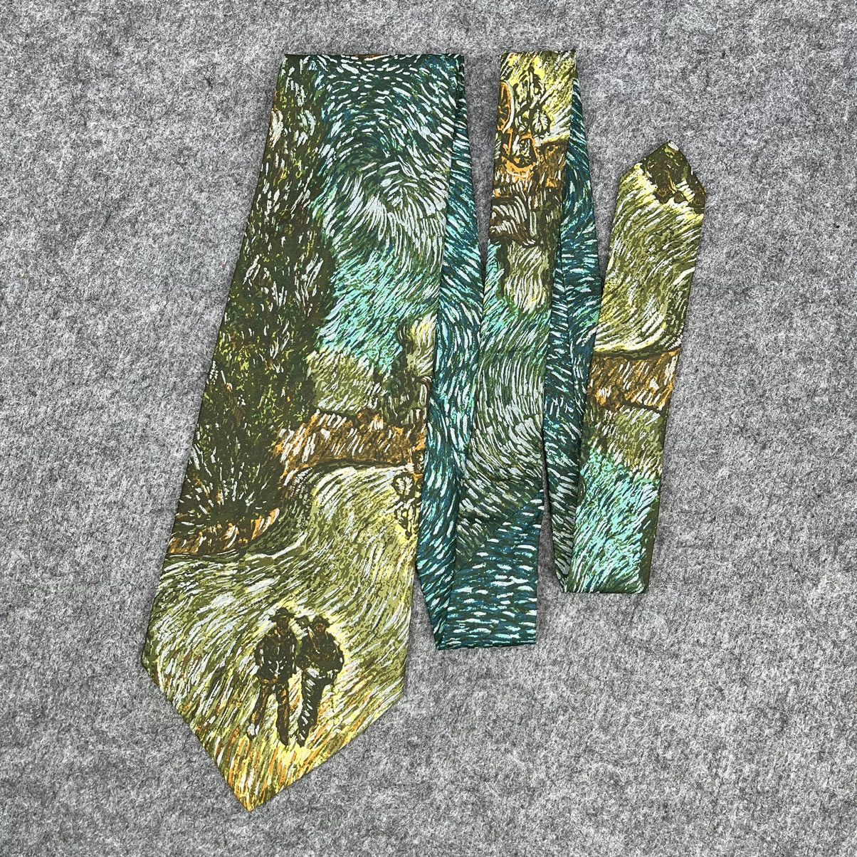 Art × Vintage VAN GOGH TIE RARE SILK ART DESIGN LUXURY NECKTIE ITALY ...