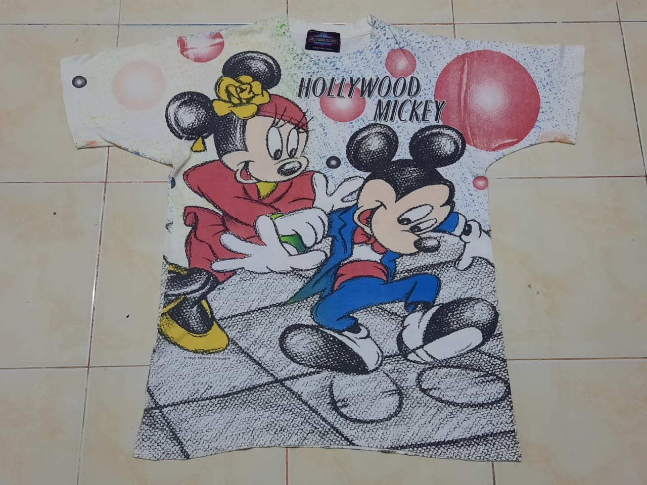 Disney × Mickey Mouse × Vintage Vintage Mickey Mouse Overprint Disney ...