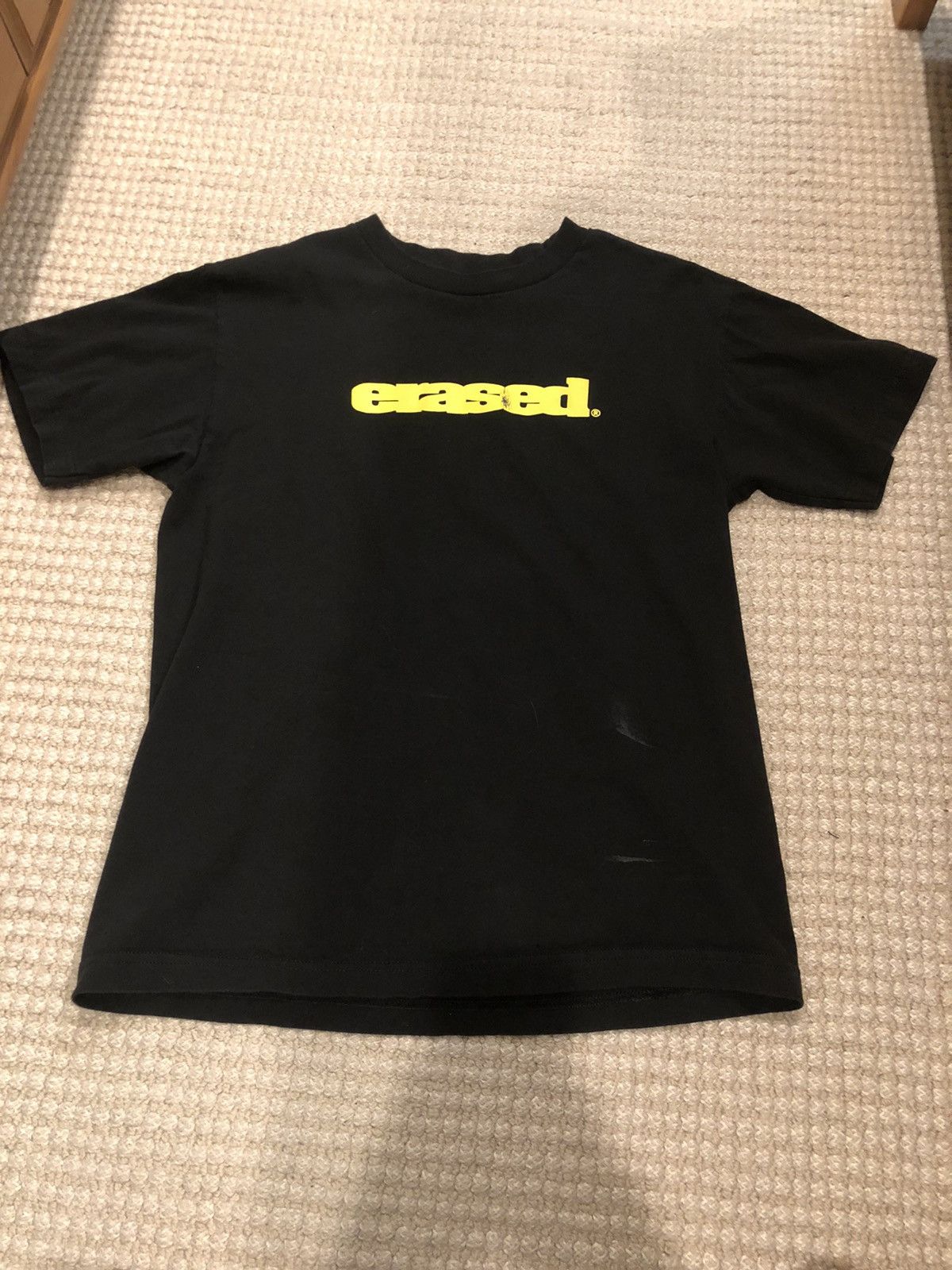 Erased Project Erased Project Yellow Logo Black Tee | Grailed