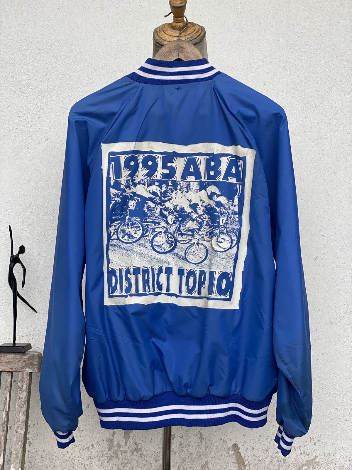 Bicycle × Vintage 1995 ABA District Top 10 BMX race nylon jacket | Grailed