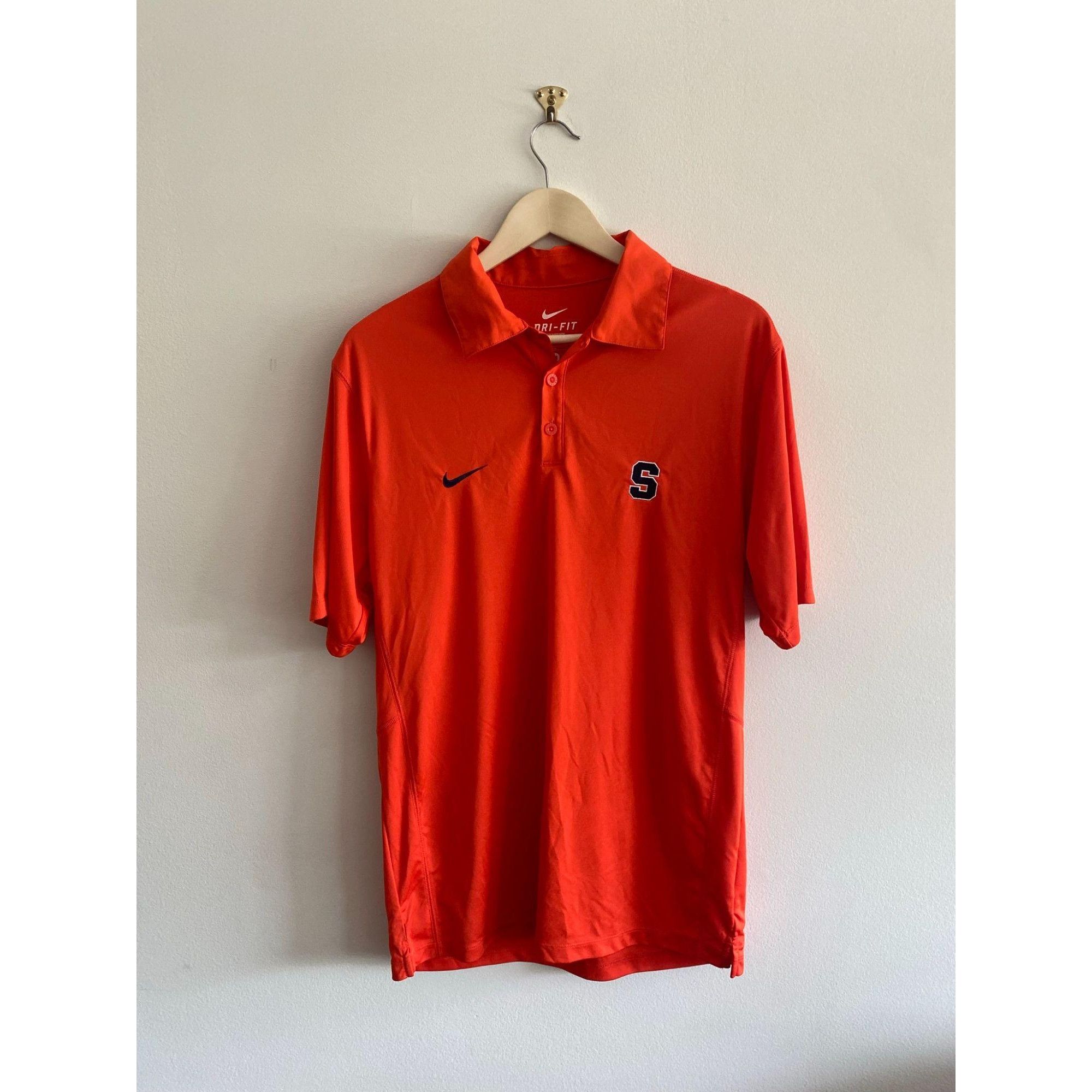Nike Men's Orange Nike Dri Fit Syracuse University Polo Shirt M | Grailed