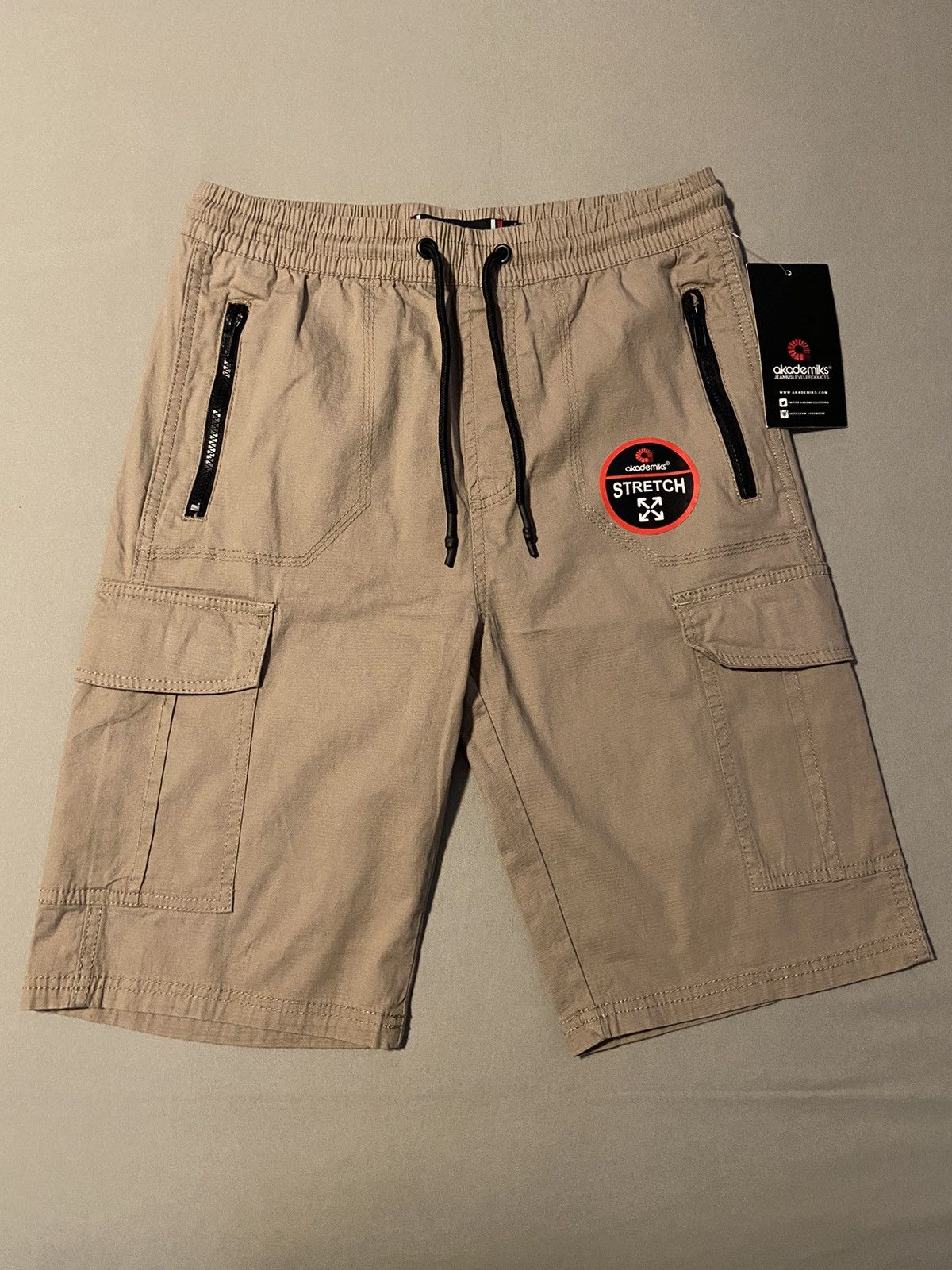 Akademiks Akademiks Men’s Khaki Stretch Cargo Shorts Tan Brand New DS ...
